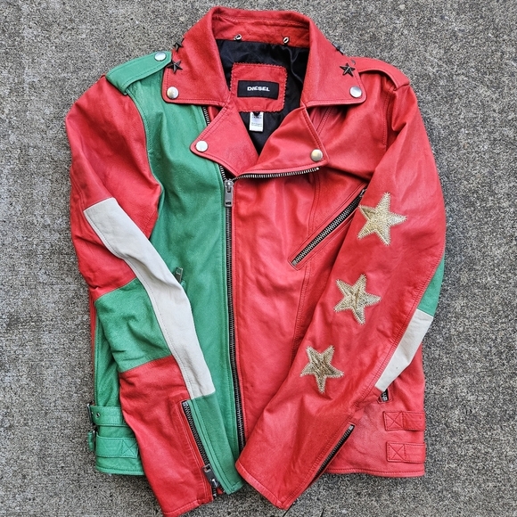 Diesel | Jackets & Coats | Rare Diesel Daredevil Lambskin Leather Moto ...